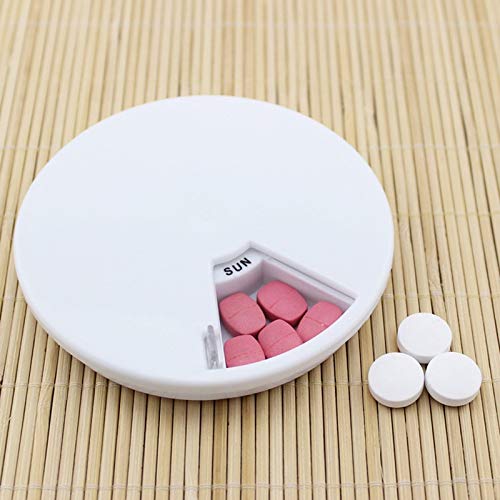 PRAV® Rotating 7-Day Pill Box Japan Cute Round 7 Week Environmental ...