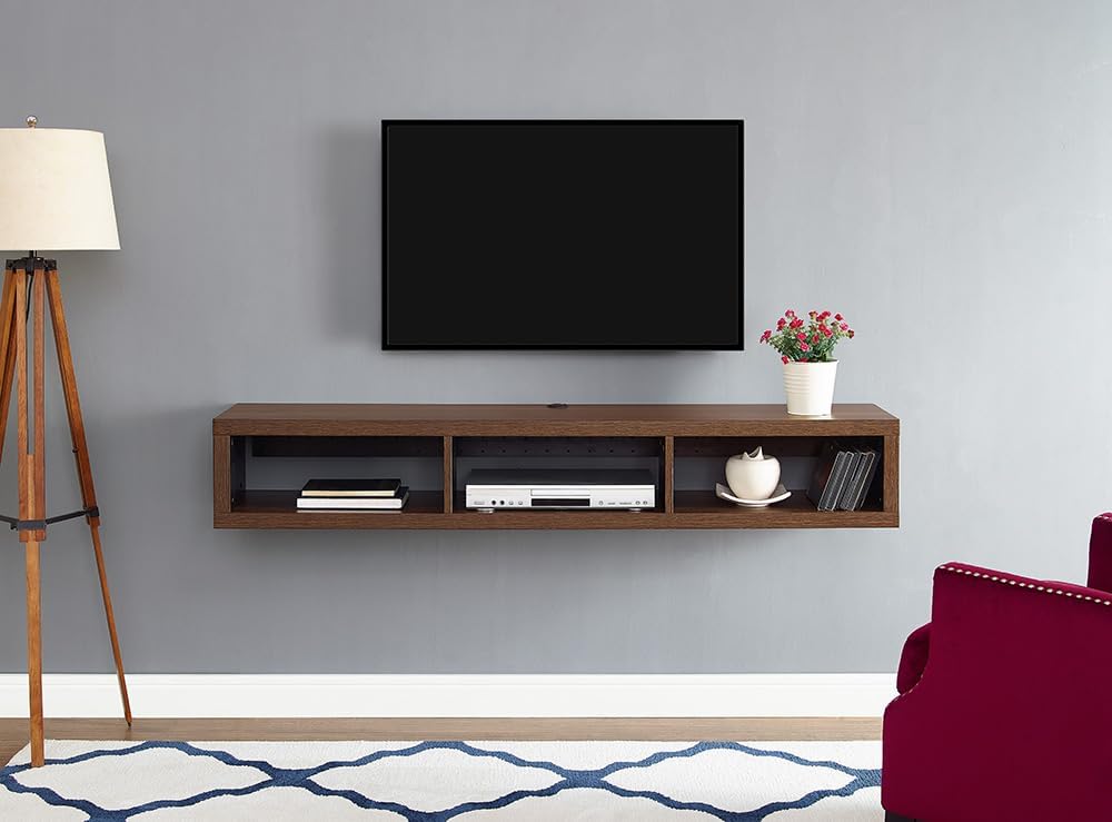 Amazon.com: Martin Furniture Floating TV Console, 60", Columbian Walnut ...