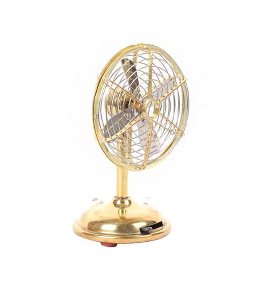 ZTC Brass Handcrafted Mini Heavy Fan for Home Decor (Standard Size ...
