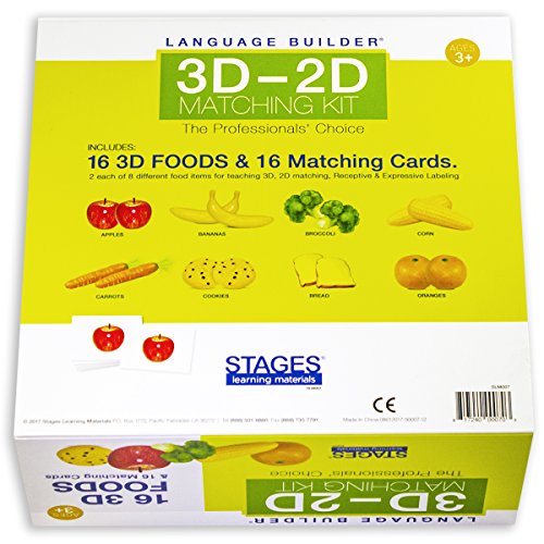 Stages Learning Language Builder 3D-2D Foods Matching Kit for Autism ...