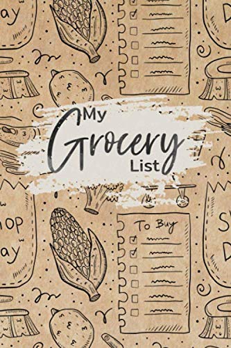 My Grocery List: Grocery Shopping Checklist For Kitchen Fridge Or ...