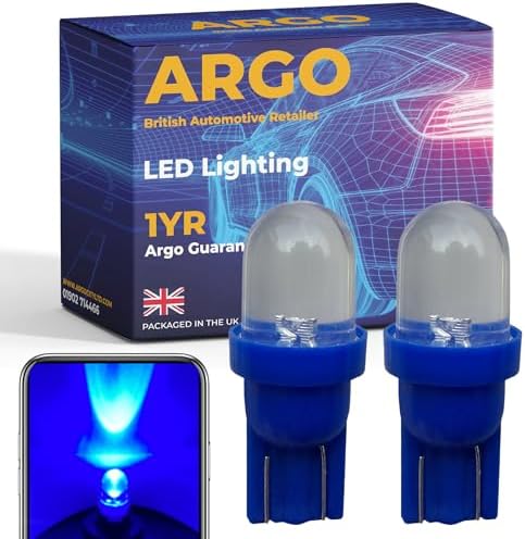 Argo 501 Led Bulbs 5 Smd Xenon Ice Blue Car Light Bulbs Car Interior ...