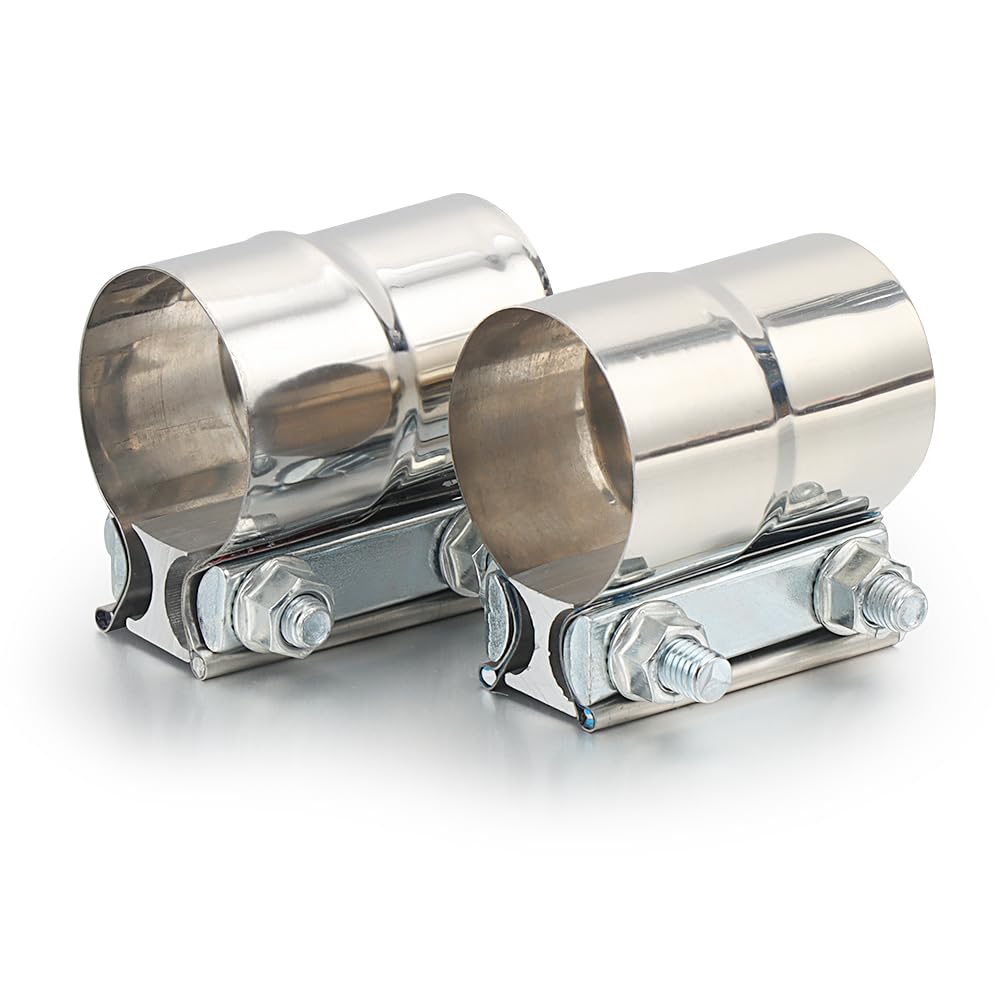 Snapklik.com : 2.25 Inch Exhaust Clam,2 Pcs Lap Joint Band Exhaust ...