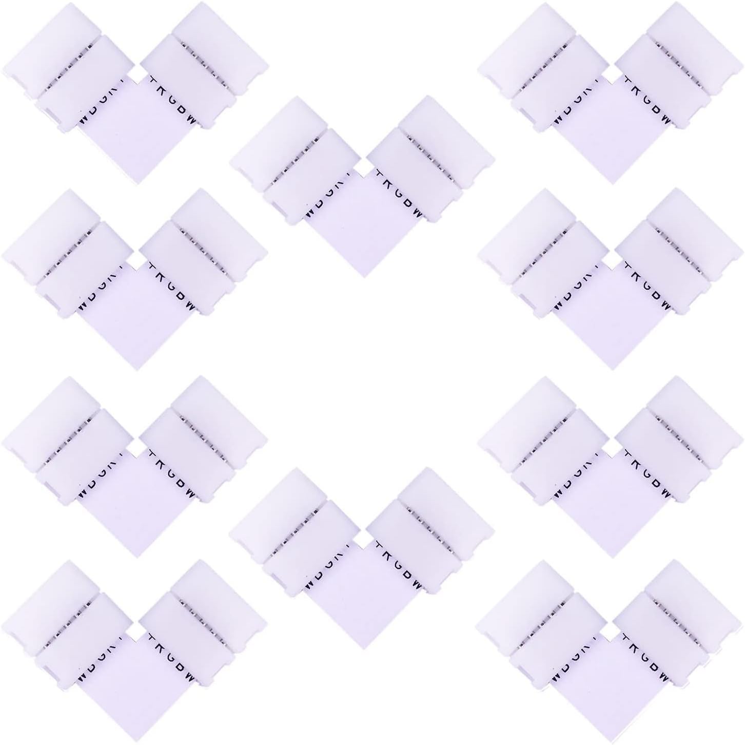 LitaElek 10pcs LED Connector 5 Pin 12mm Wide RGBW 5050 LED Strip Corner ...