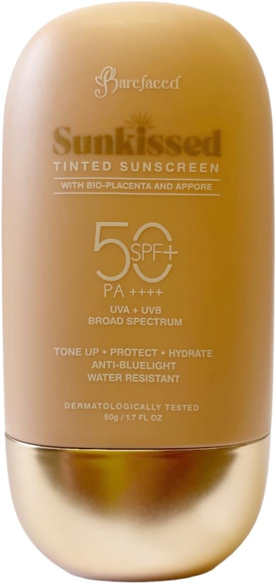 Amazon.com: Barefaced Sunkissed TINTED Sunscreen SPF 50 PA++++, 50g ...