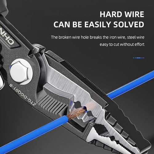 Snapklik.com : 9-in-1 Wire Stripper Tool, 8-Inch Multifunctional Wire Stripper Pliers, Cable ...