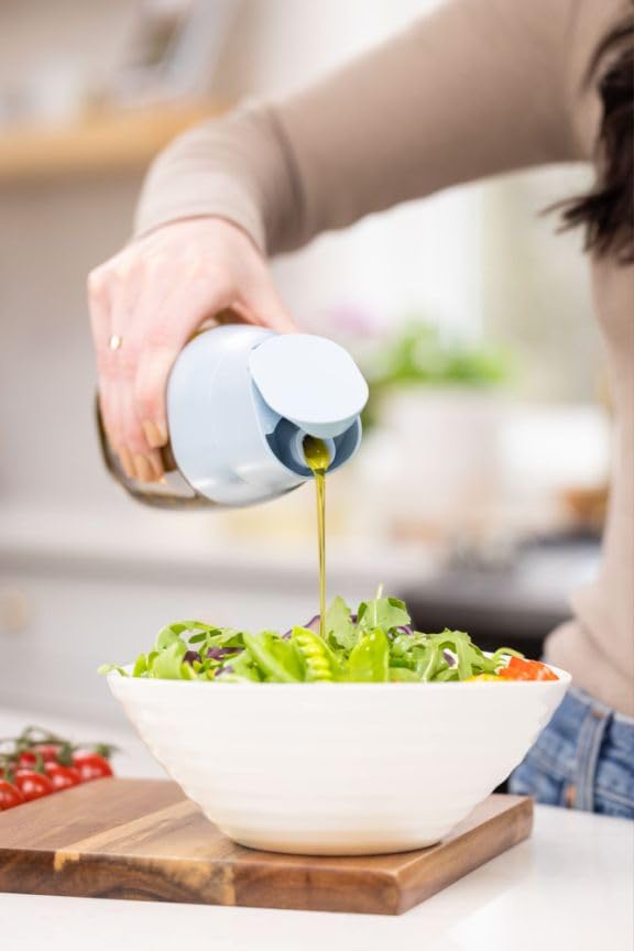 Modern Glass Olive Oil Dispenser with Drip-Free Spout - 500ml ...