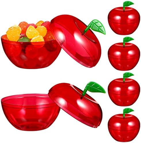 Amazon.com: Healvian 12PCS Plastic Cookie Jar Apple Shape Candy Jar ...