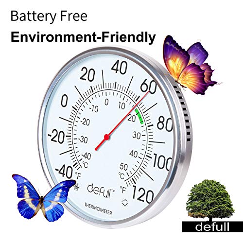 defull 8 inch Extra Large Dial Thermometer High Precision Indoor ...