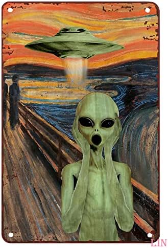 Amazon.com: THANIGHT Warning Alien Sign - Proceed At Your Own Risk ...