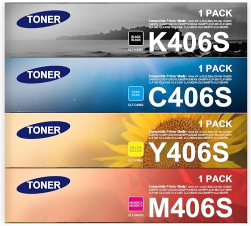 Amazon.com: CLT-K406S CLT-C406S CLT-Y406S CLT-M406S Toner Cartridge 4 ...
