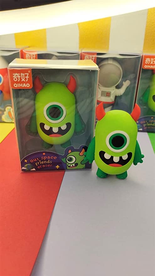 BROSIS PLANET Out Space Friends Eraser Alien Themed Big Size 3D Erasers ...