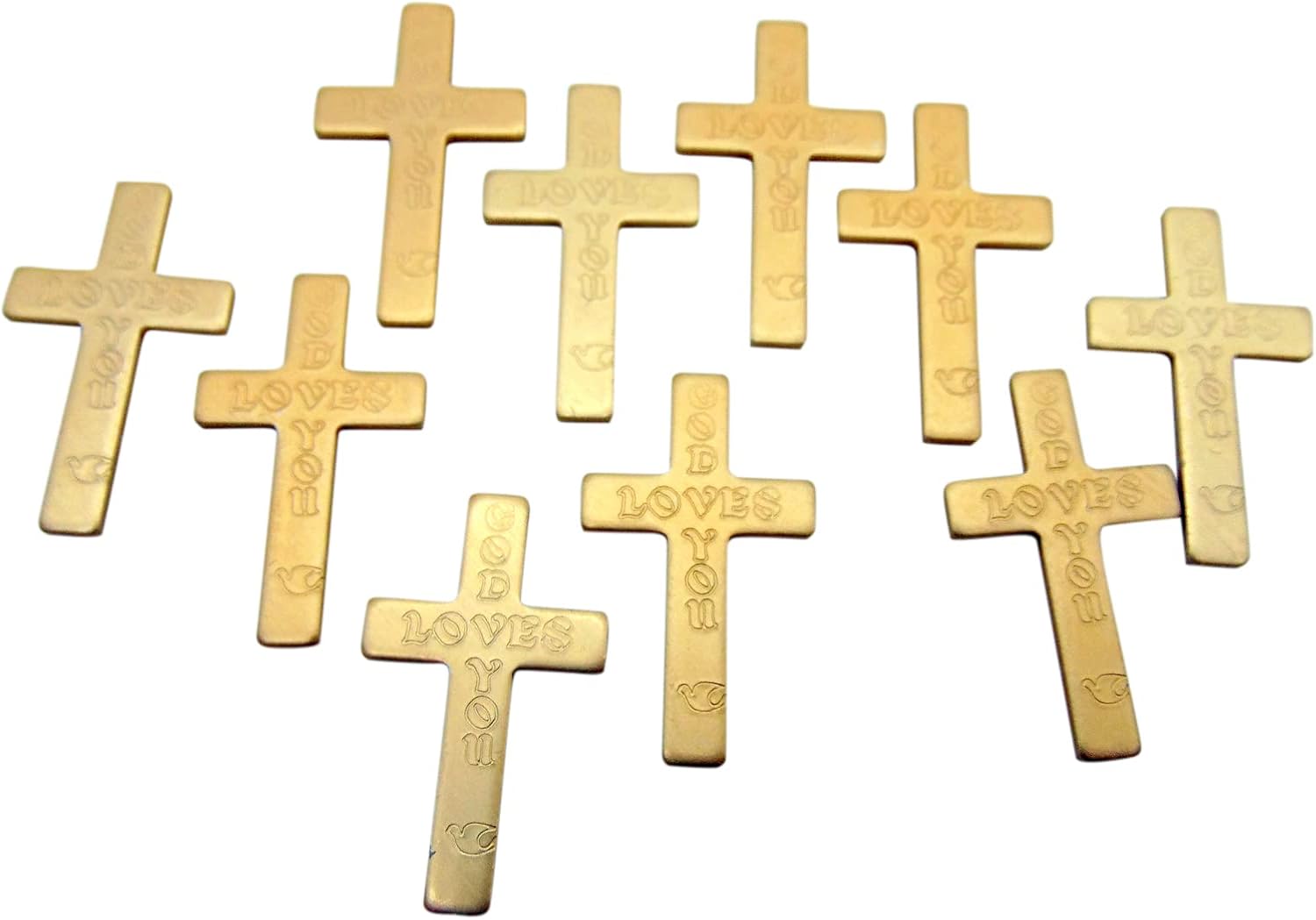Amazon.com: Westmon Works Pocket Cross Charm Bulk Pack Small Size Metal ...