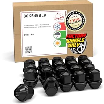 Wheel Accessories Parts Set of 20 12x1.5 Lug Nuts fit Ford, Lincoln ...