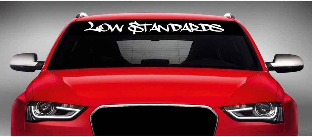 Amazon.com: 40" x 4" Low Standards - Lowrider Car Windshield Sticker ...