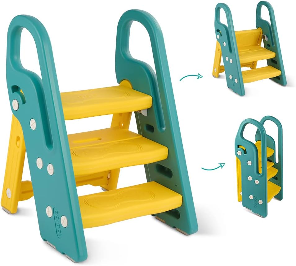 Onasti Marche Pied Pliable pour Enfant, Marchepied 3 Marches pour bébé ...