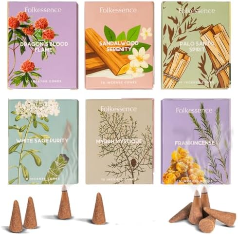 Amazon.com: Folkulture Incense Cones (60 Cones) | Set of 6 Catholic ...