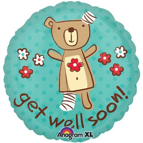 Amscan International Get Well Huggable Bear Balloons : Amazon.in: Toys ...