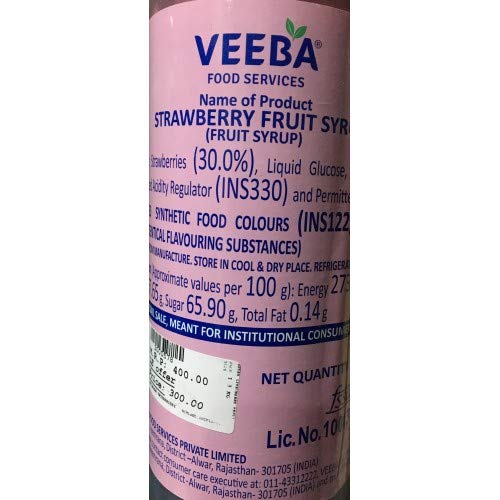 Veeba Strawberry Fruit Syrup 1.3kg : Amazon.in: Grocery & Gourmet Foods