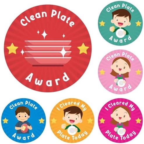 144 Clean Plate Award Stickers For Children, Teachers & Parents ...