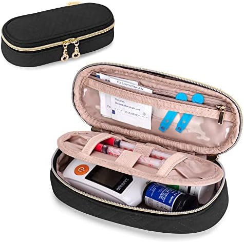 Amazon.com: Yarwo Diabetic Travel Case for Diabetes Test Strips, Blood ...