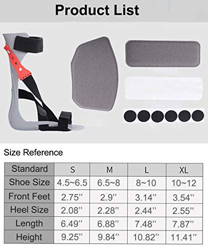 Buy Upgraded Ankle Foot Orthosis Support AFO Brace for Stroke Foot Drop ...