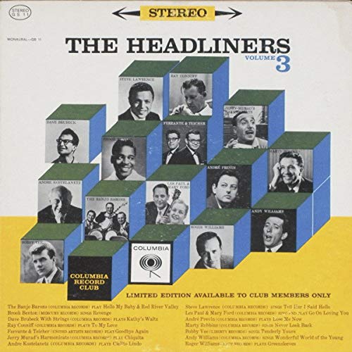 Amazon.com: The Headliners Volume 3 Record Album Vinyl LP: CDs & Vinyl