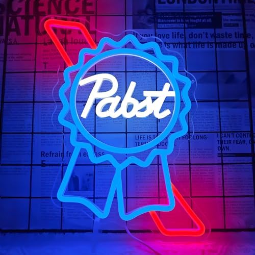 Amazon.com : Neon Signs Beer Bar Pabst Blue Ribbons Glass Neon Signs ...