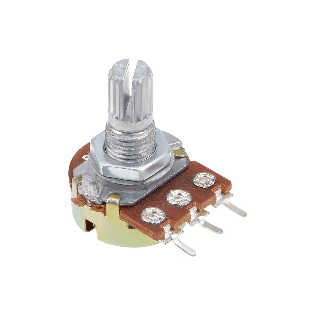 Buy EuisdanAA 500K Ohm Linear Taper Potentiometer B500K Knurled Shaft 3 ...