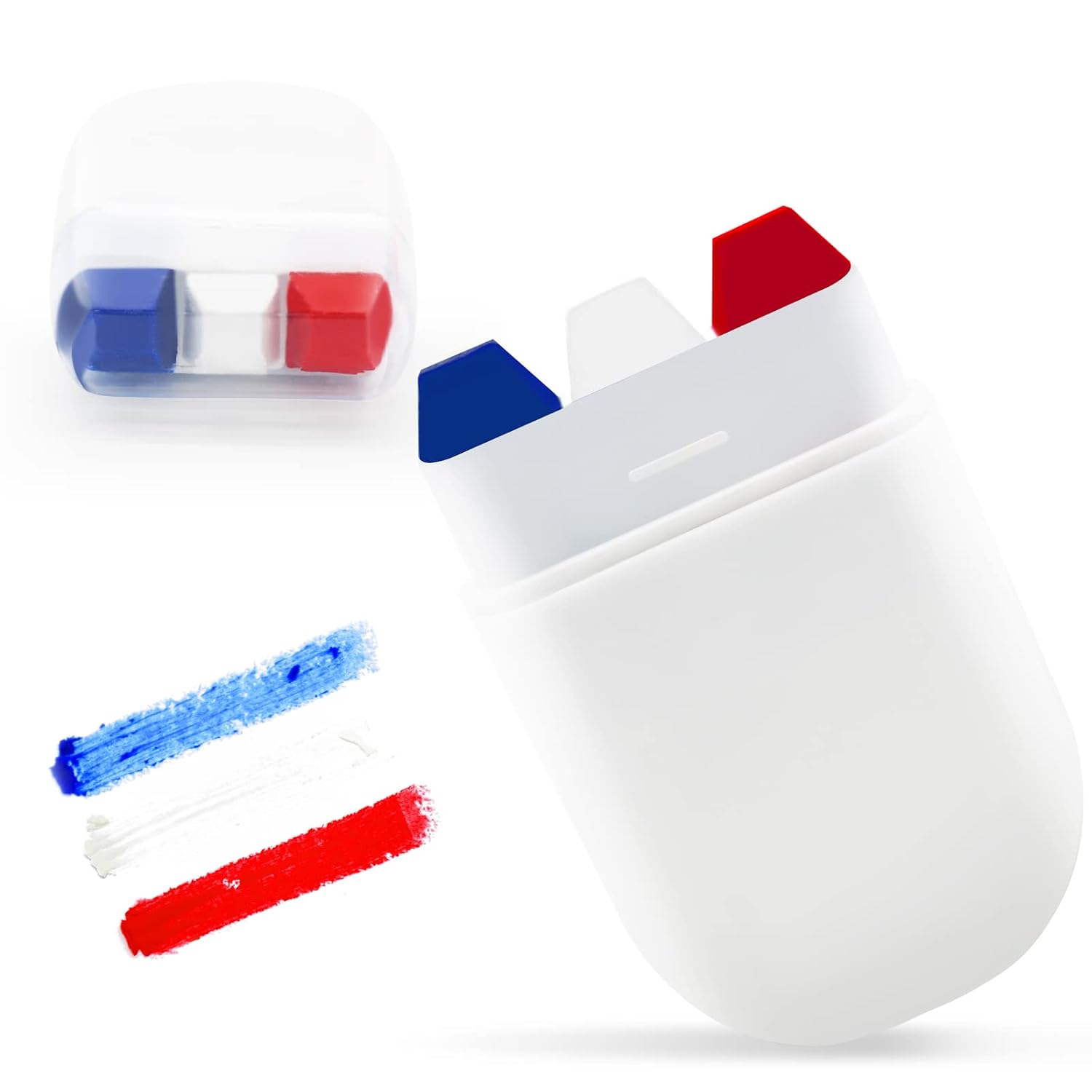 Amazon.com: USA American Flag Patriotic Face Paint - Red White Blue 3 ...