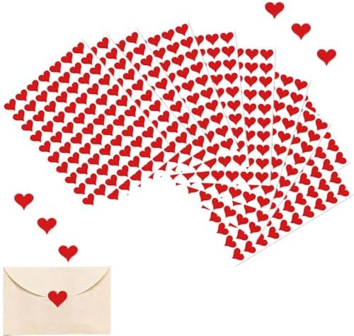 1170pz Adesivi Cuore Rosso, Stickers Cuore Amore Chiudipacco Adesivi ...
