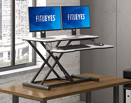 Snapklik.com : Height Adjustable Standing Desk 32 Wide Sit To Stand ...