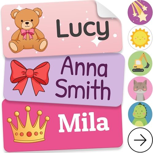 Amazon.com: Personalized Name Labels for Kids (70 Labels) - Durable ...
