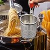 Amazon.com: Tessco for you 6 Pcs Stainless Steel Pasta Basket with Wood ...
