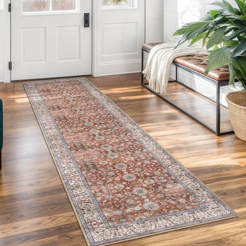 Amazon.com: KUTA Vintage Washable Runner Rug, 2x7 Terracotta Runners ...