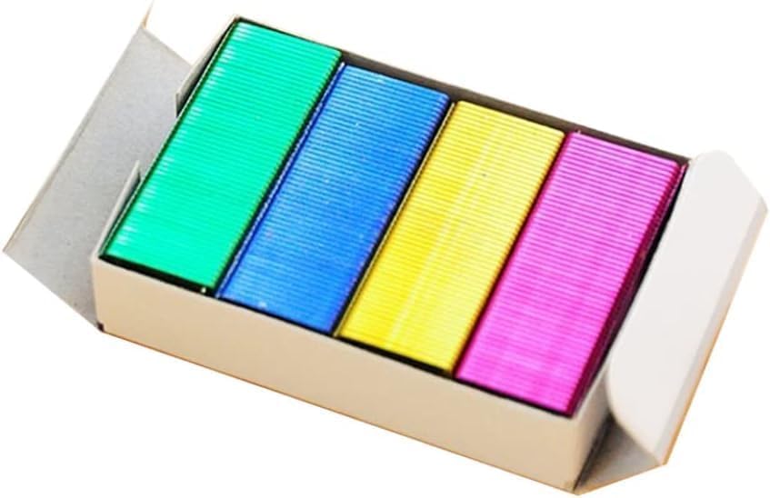 Amazon.com : 800Pcs Mini Color Staples -24/6mm DIY Shop Stapler Refills ...