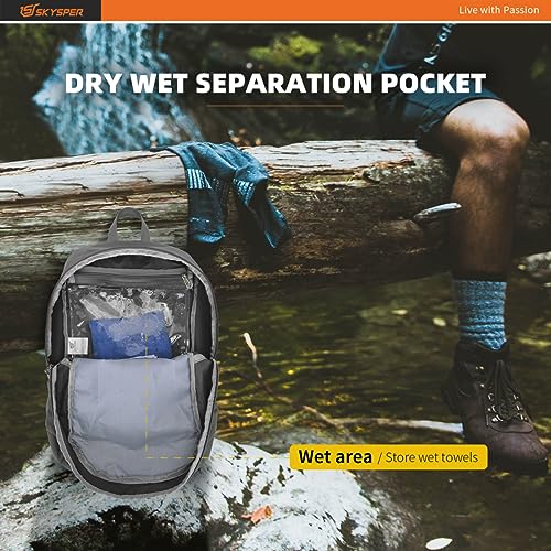 SKYSPER Hiking Backpack 20L Small Travel Rucksack for Women Men ...