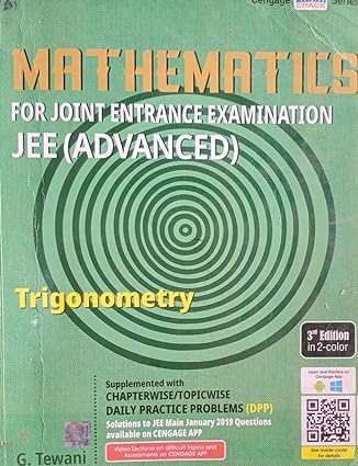 Buy Cengage Mathematics For Joint Entrance Examination JEE Advanced ...