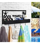 Amazon.com: PAMASE Pool Towel Rack Outdoor - 5 Bar Free Standing ...