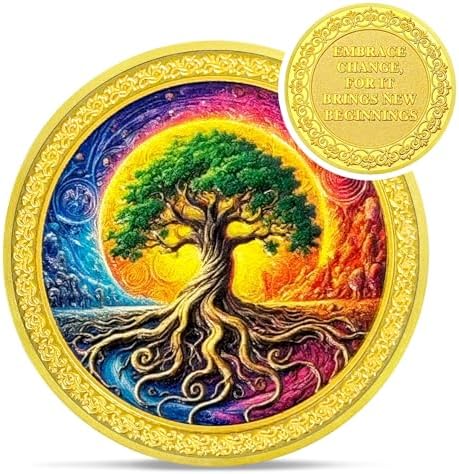 IELCJJ Tree of Life Sobriety Coin - Colorful Recovery AA Coins and ...