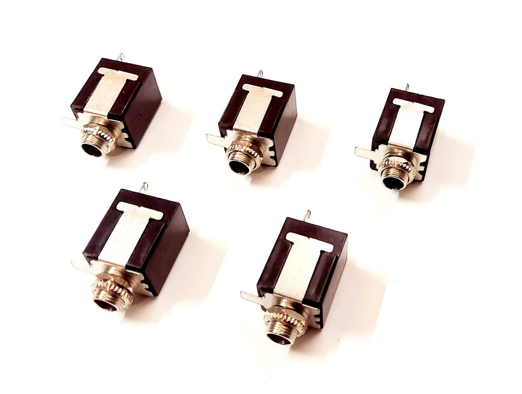 Buy ERH India (Pack of 5) 6.35mm Mic Female Jack Socket Connector Mono ...