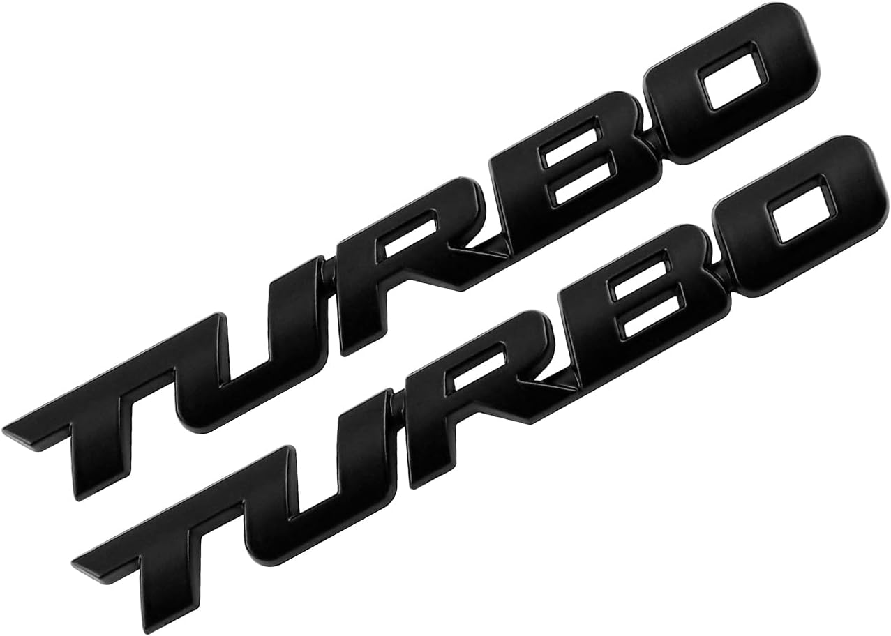 Amazon.com: Metal Chrome Turbo Auto Car Trunk Rear Fender Emblem Badge ...