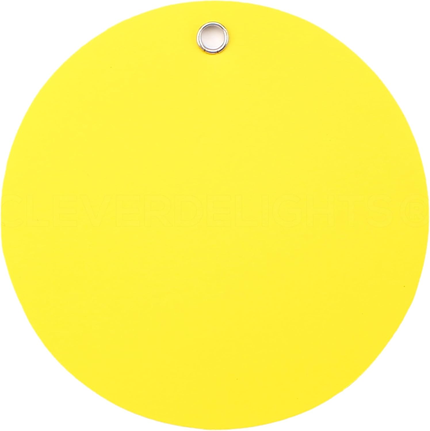 Amazon.com : CleverDelights Yellow Plastic Tags - 3" Round - 25 Pack ...