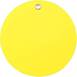 Amazon.com : CleverDelights Yellow Plastic Tags - 3" Round - 25 Pack ...