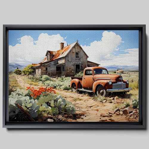 Amazon.com: Farmhouse Rustic Pictures Old Barn Posters Farm Tractor ...
