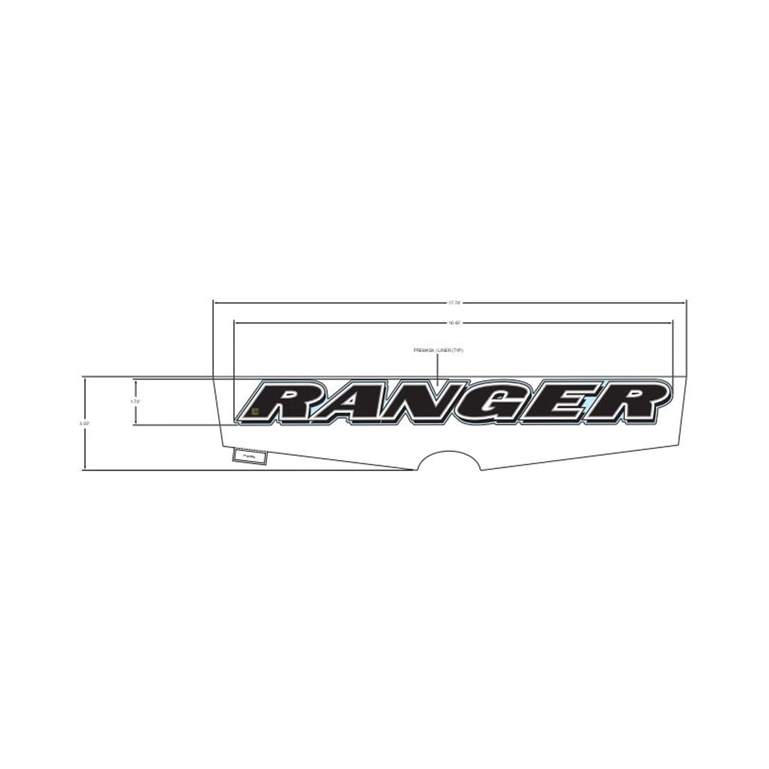 Amazon.com: Polaris Ranger Hood Decal, Center, Genuine OEM Part 7191844 ...