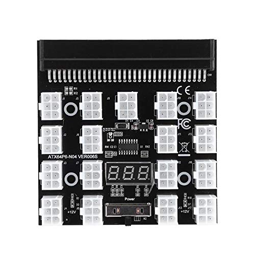 Amazon.com: PCI-E Power Supply 17ports 6Pin 12V Breakout Board Adapter ...