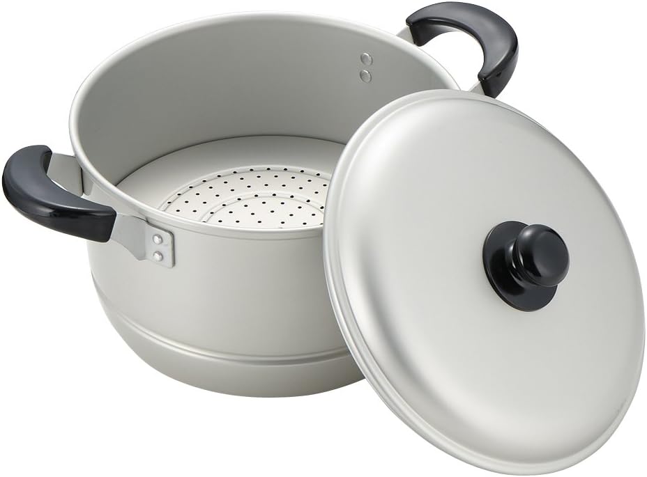 Amazon.com: Pearl Metal H-2415 Double Handed Pot, Steaming Pot, 9.4 ...