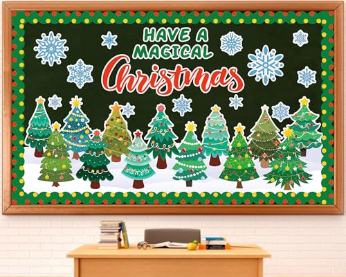 Snapklik.com : Christmas Bulletin Board Xmas Tree Paper Cutouts ...