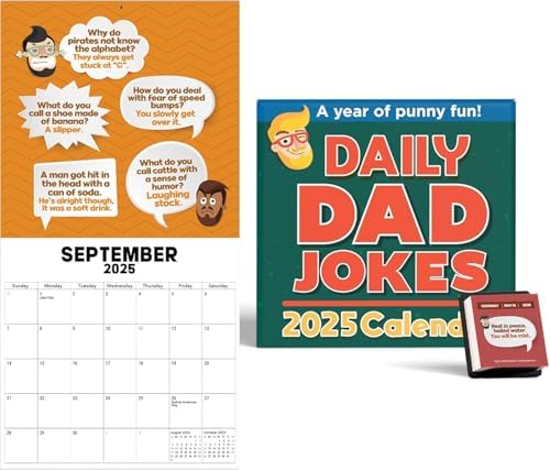Amazon.com: 2025 Dad Joke Desktop + Wall Calendar | A Year of ...